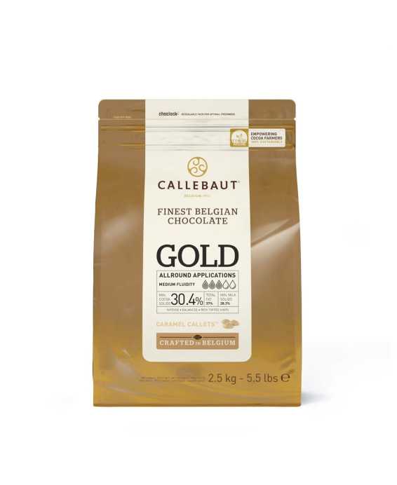 Karamel Chokolade Overtræks Knapper 2,5 kg. - Barry Callebaut GOLD